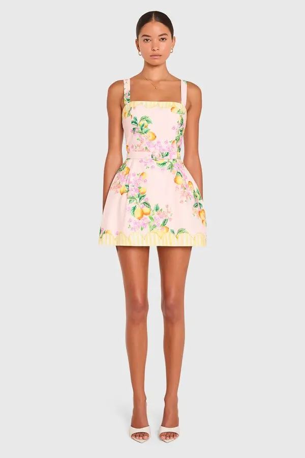 Amanda Uprichard Judie Romper - Limoncello Print