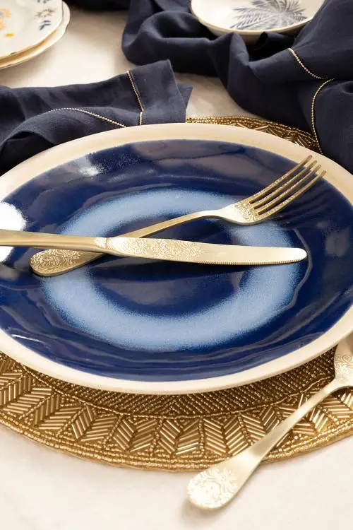 ZSA ZSA ZSU Leiria Stoneware Dinner Plate 10.6" Set Of 3