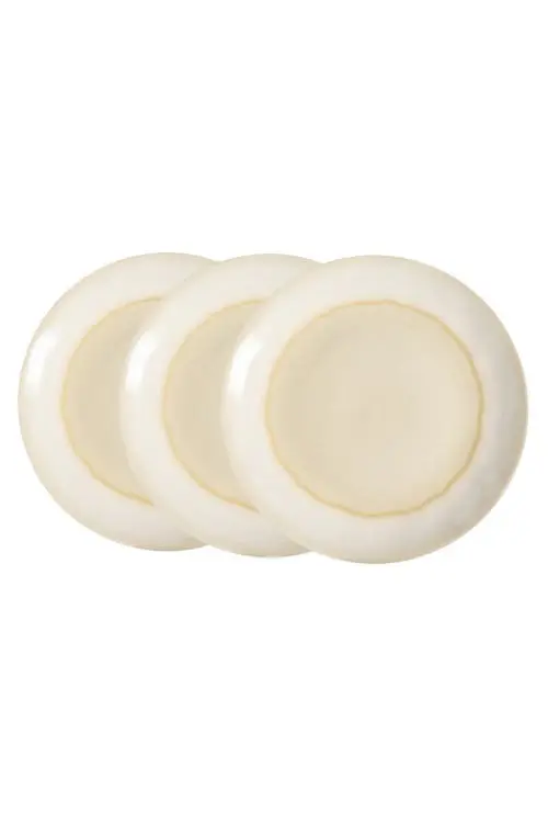 ZSA ZSA ZSU Leiria Stoneware Dinner Plate 10.6" Set Of 3 - Cream