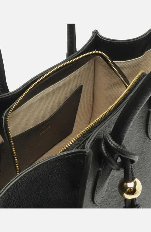 AREZZO Alba Leather Tote - Black