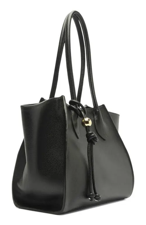 AREZZO Alba Leather Tote - Black