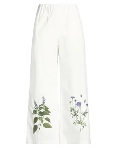 Max Mara Pants Size Cotton, Linen - White