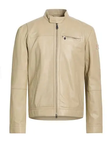 Peuterey Lambskin Biker Jacket - Beige
