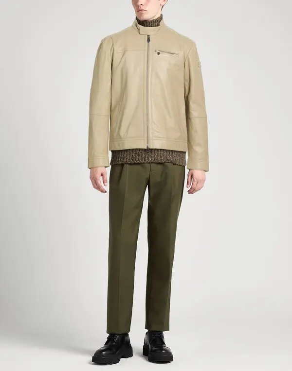 Peuterey Lambskin Biker Jacket - Beige
