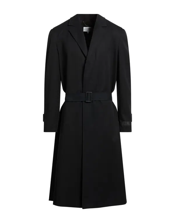 MAISON MARGIELA Virgin Wool Trench Coat - Black