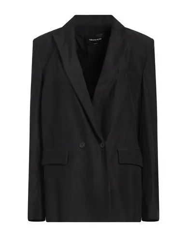 Fabiana Filippi Double-breasted Virgin Wool And Silk Blazer - Black
