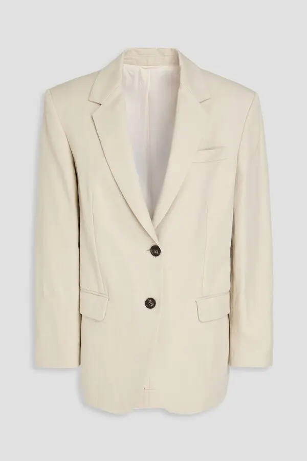 Brunello Cucinelli Cotton And Linen-blend Blazer - Ecru