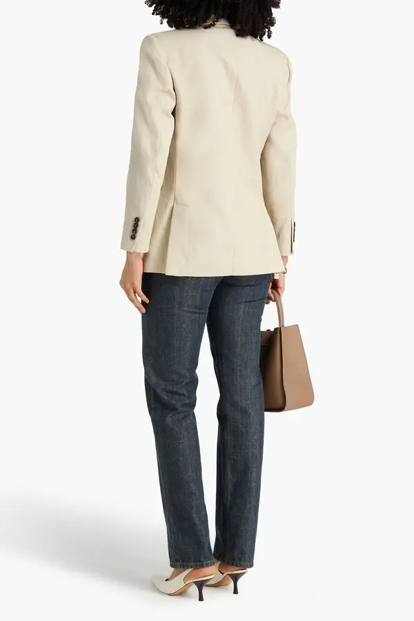 Brunello Cucinelli Cotton And Linen-blend Blazer - Ecru