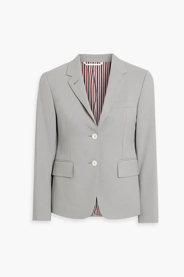 Thom Browne Wool And Mohair-blend Blazer - Light Gray