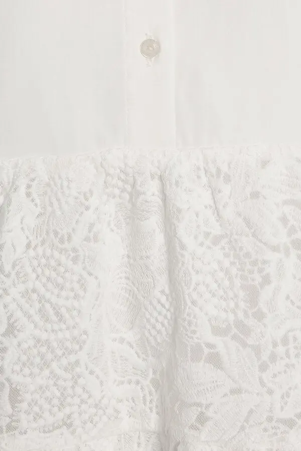 Erdem Cotton-blend Crocheted Lace Mini Dress - Ivory