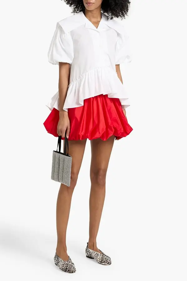 Simone Rocha Ruffled Taffeta Mini Skirt