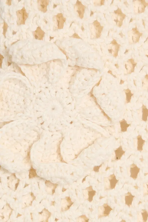 THE ELDER STATESMAN Crocheted Cotton Shorts