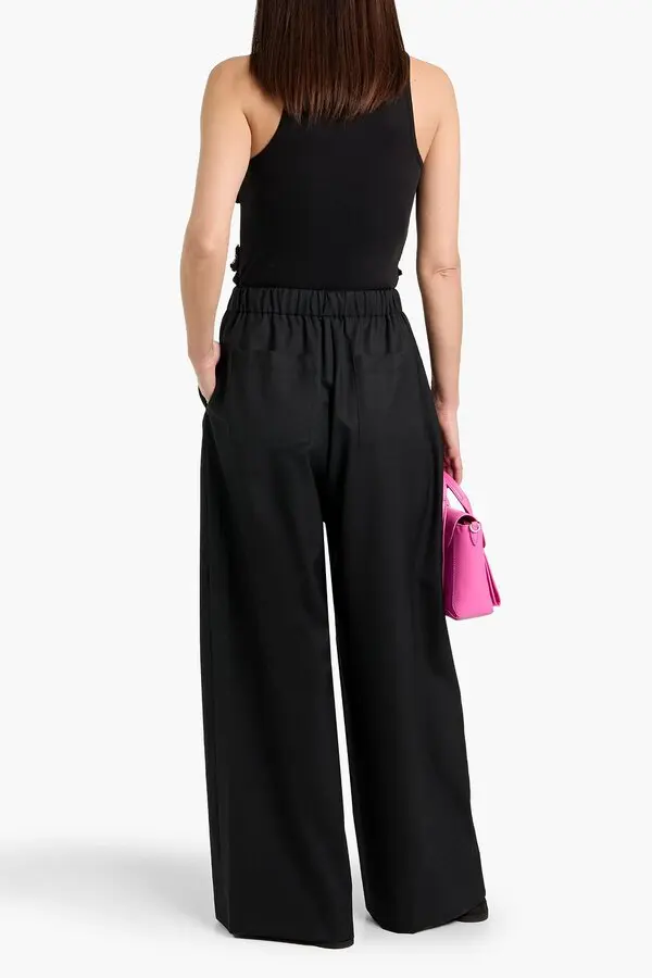 Simone Rocha Ruffled Cotton-jersey Tank - Black