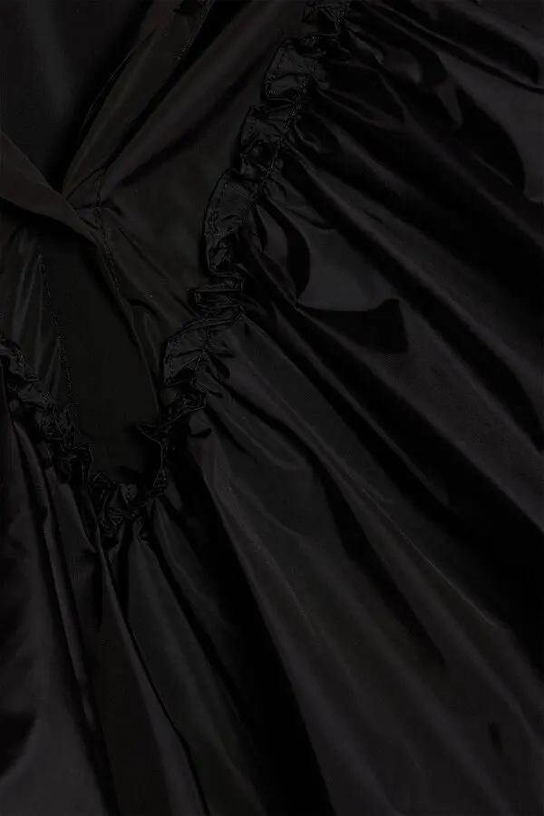 Simone Rocha Ruffled Taffeta Midi Shirt Dress