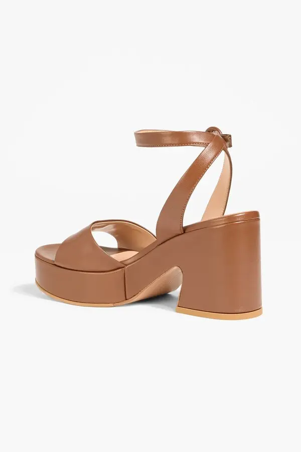 GIANVITO ROSSI Alma Leather Platform Sandals