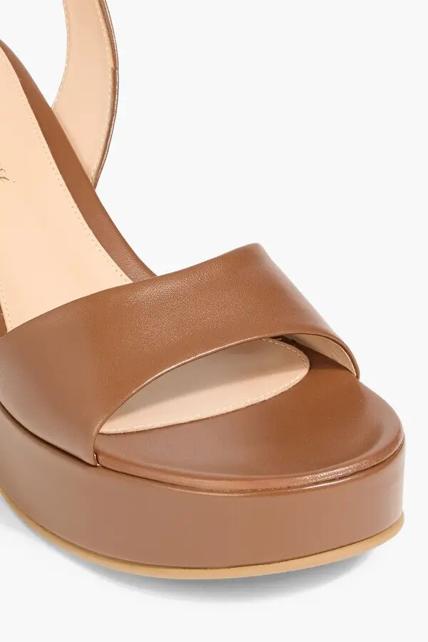 GIANVITO ROSSI Alma Leather Platform Sandals