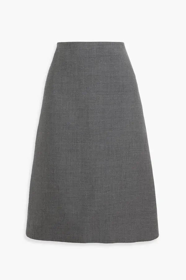 JIL SANDER Wool-twill Skirt - Anthracite