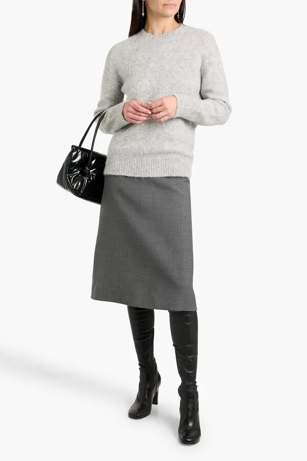 JIL SANDER Wool-twill Skirt - Anthracite