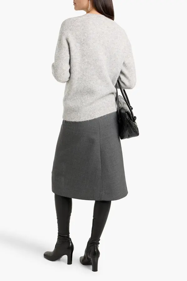 JIL SANDER Wool-twill Skirt - Anthracite
