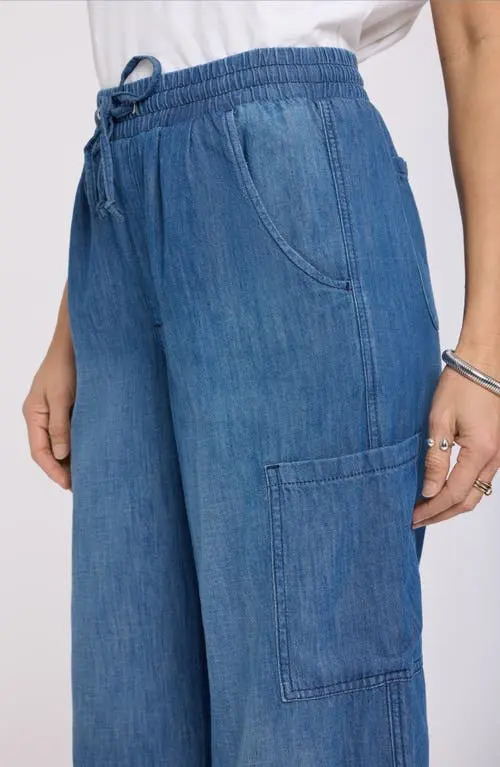 NYDJ Whitney Crop Wide Leg Drawstring Cargo Pants