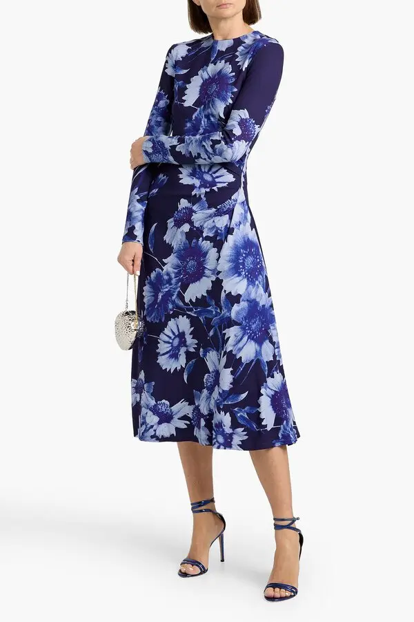 Erdem Floral-print Jersey Midi Dress