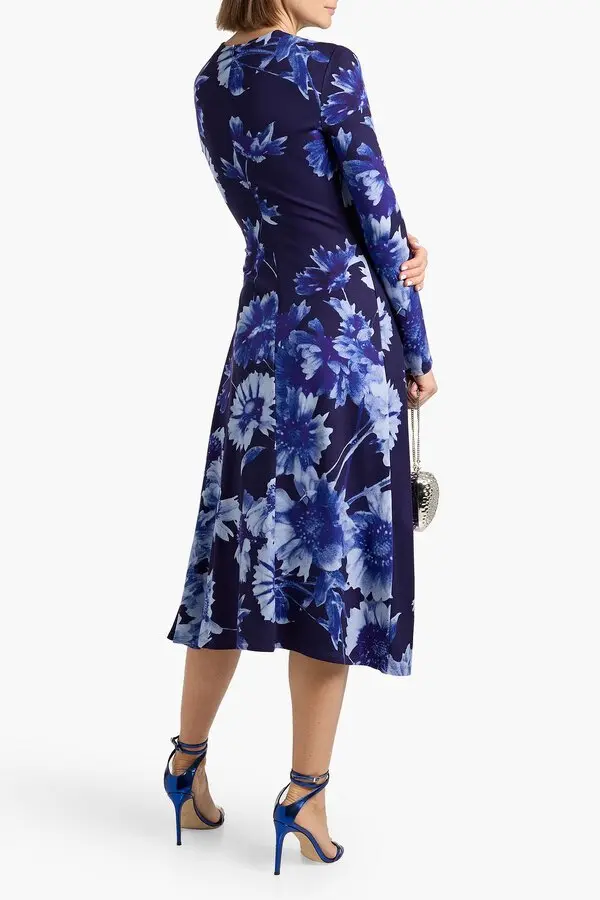 Erdem Floral-print Jersey Midi Dress