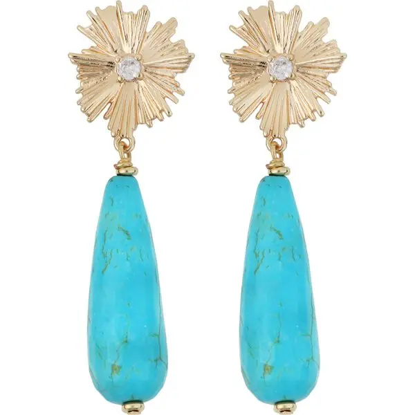 PANACEA Burst Drop Earrings - Turquoise