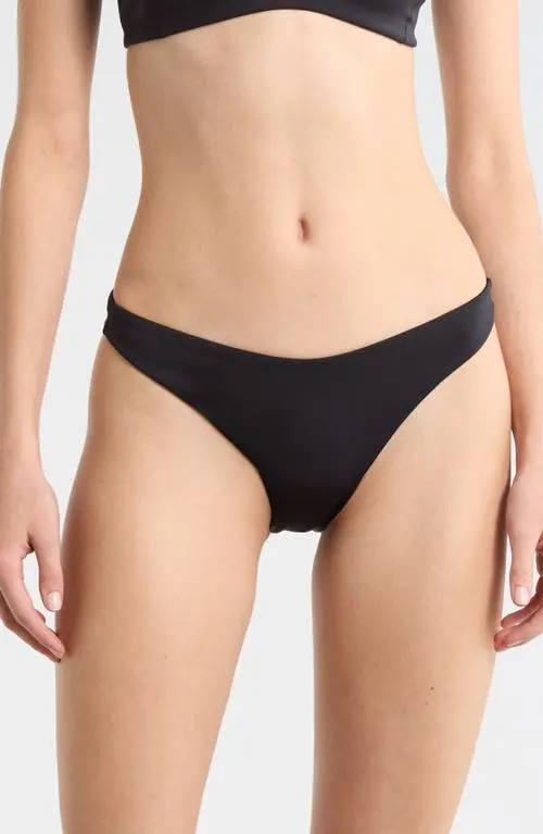 LEFT ON FRIDAY Dip High Leg Bikini Bottoms - Jet