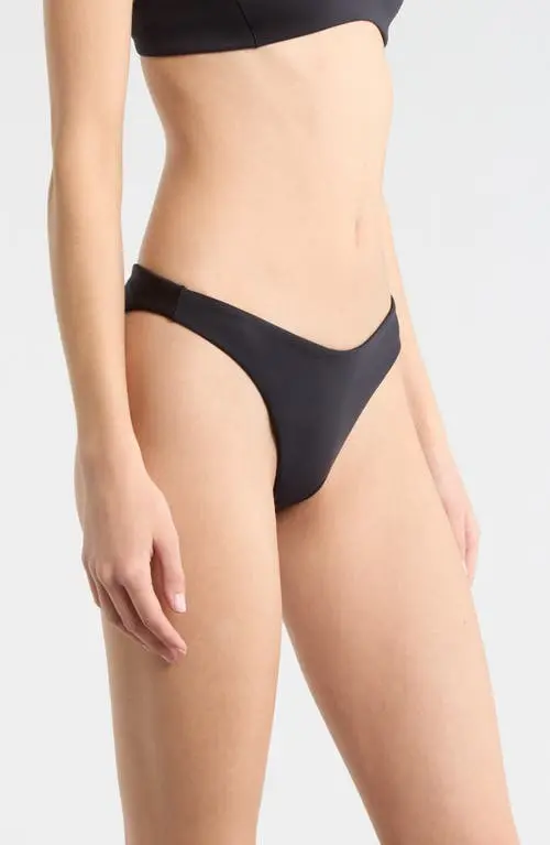 LEFT ON FRIDAY Dip High Leg Bikini Bottoms - Jet
