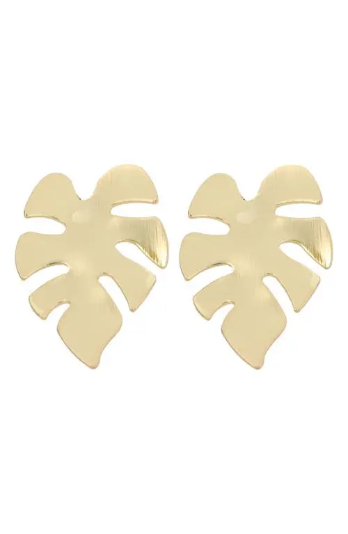 PANACEA Palm Drop Earrings - Gold