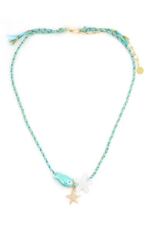 PANACEA Fish Pendant Necklace - Blue