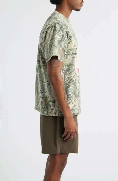 Obey Pit Forest Camo Cotton T-shirt