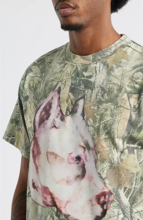 Obey Pit Forest Camo Cotton T-shirt