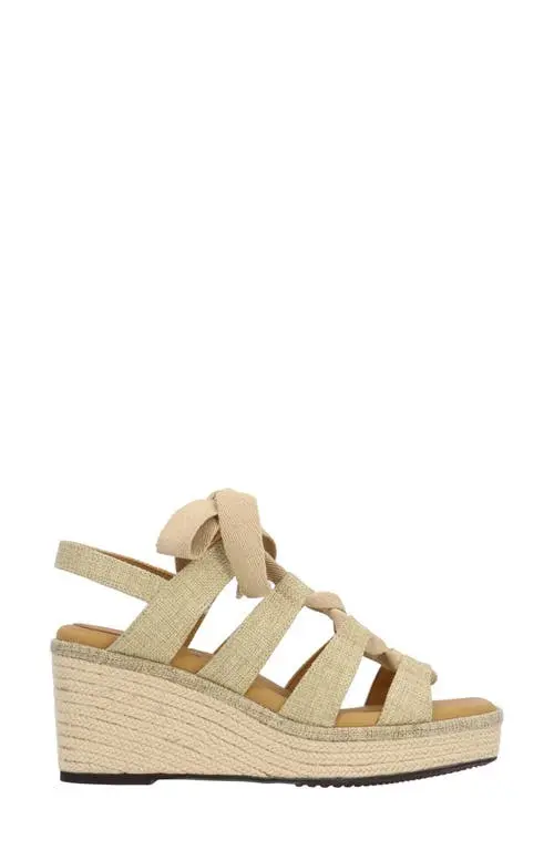 J. Reneé Garlynn Lace-up Platform Wedge Sandal - Tan