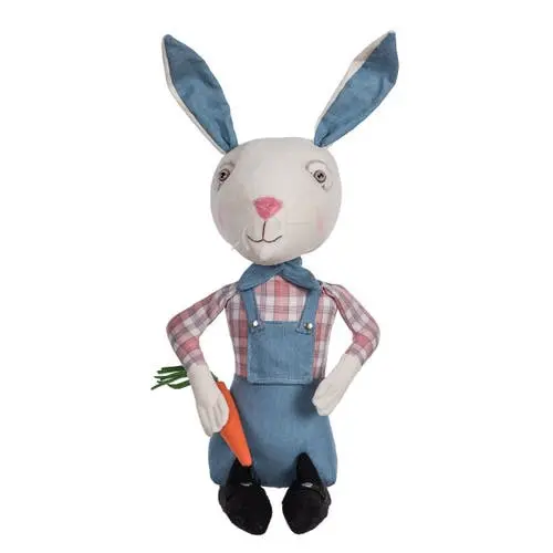 GALLERIE II Brixton Bunny Spring Gathered Traditions Joe Spencer's Figurine Doll 19 - Blue