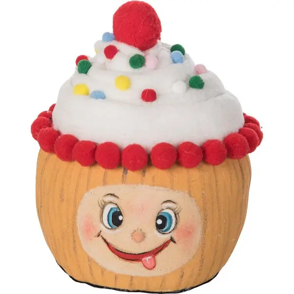 GALLERIE II Clarissa Cupcake Gathe Traditions Joe Spencer's Figurine Doll 6.5" - Red