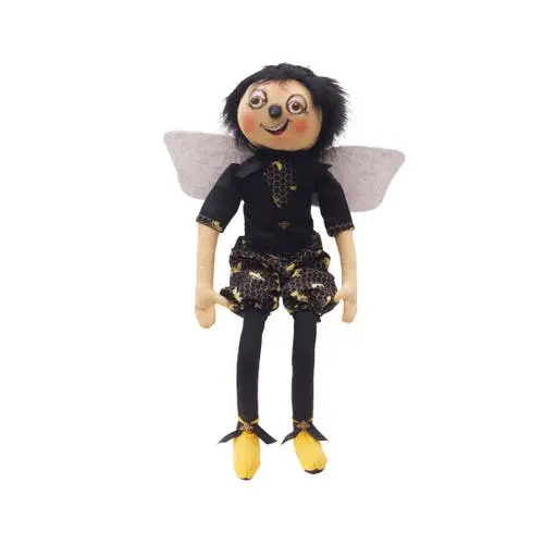 GALLERIE II Buzzy Bee Gathered Traditions Joe Spencer's Figurine Doll 22 - Black