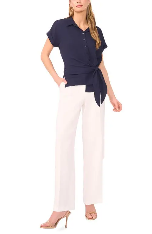 Halogen Asymmetric Tie-front Shirt