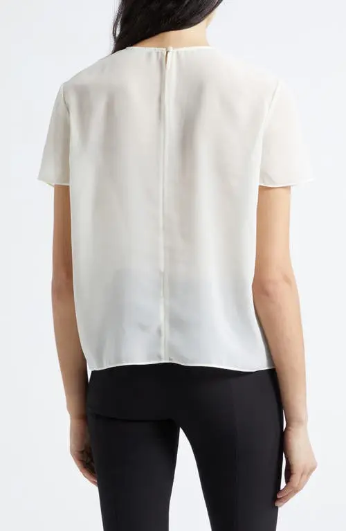 Emporio Armani Techno Georgette Top - Ivory