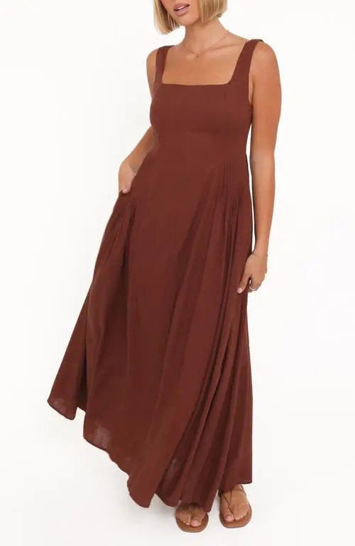 PETAL & PUP Wilston Maxi Sundress - Brown