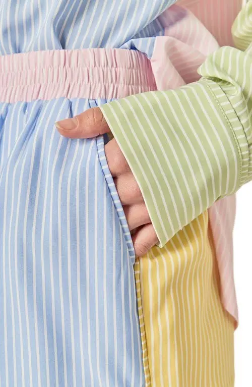 English Factory Colorblock Stripe Pull-on Shorts