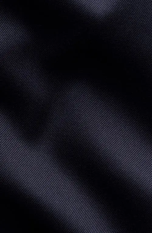Eton Slim Fit Solid Cotton Twill Dress Shirt - Navy
