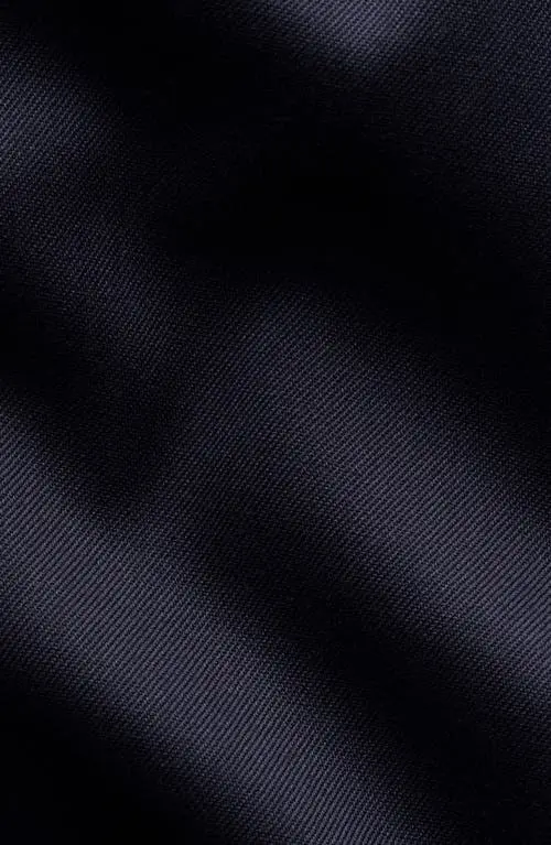 Eton Contemporary Fit Solid Cotton Twill Dress Shirt - Navy