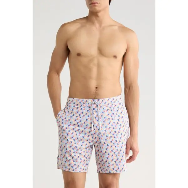 Johnnie-o Shelly Swim Trunks - White