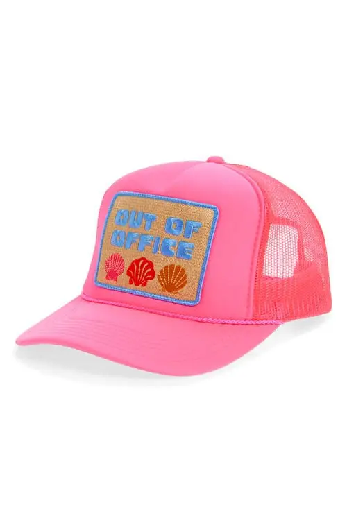 FRIDAY FEELIN’ Out Of Office Corded Trucker Hat - Pink