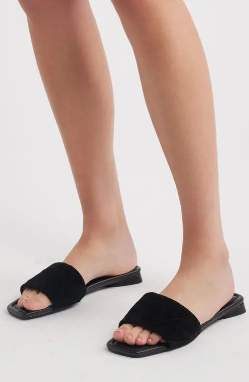 Nordstrom Brynn Leather Slide Sandal - Black