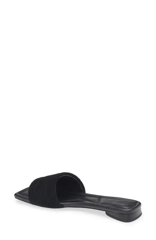 Nordstrom Brynn Leather Slide Sandal - Black