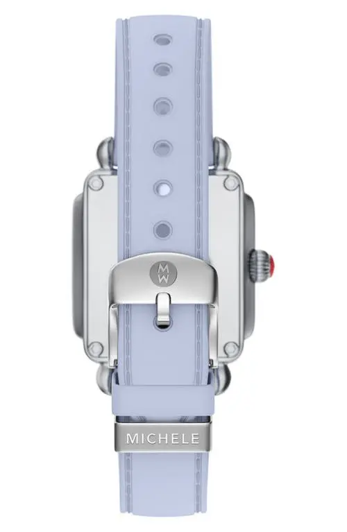 Michele Deco Sport Mid Silicone Strap Watch