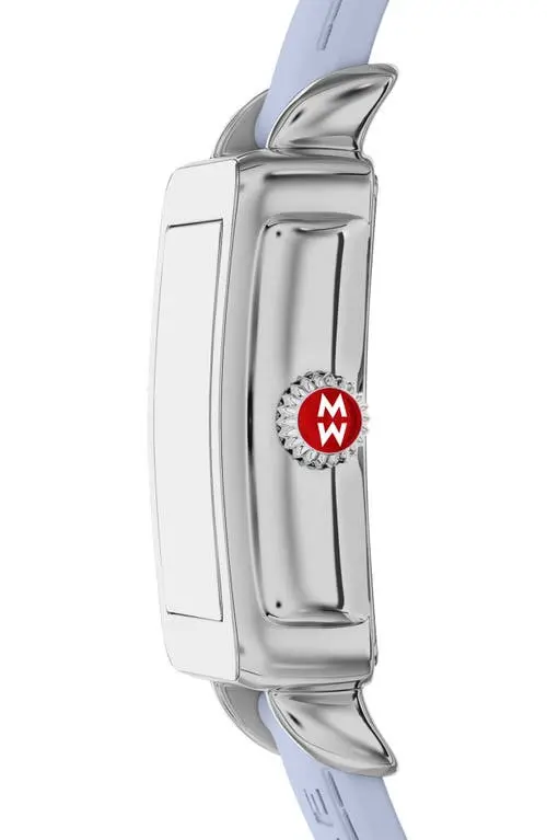 Michele Deco Sport Mid Silicone Strap Watch