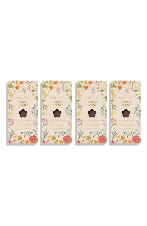 SUGARFINA Set Of 4 Hazelnut Crepe Milk Chocolate Bars - No Color